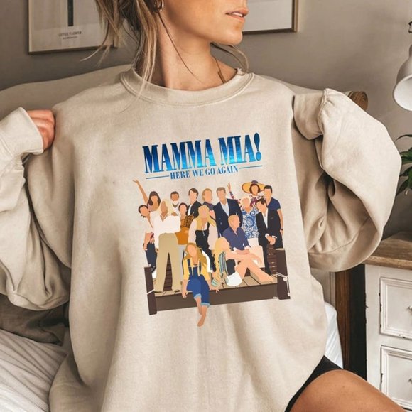 Gildan | Shirts | Here We Go Again Mamma Mia Unisex Sweatshirt Tshirt ...